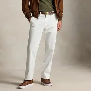 Ralph Lauren Stretch Straight Fit Washed Chino Pant - Ceramic White