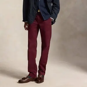 Ralph Lauren Stretch Straight Fit Washed Chino Pant - Rich Ruby