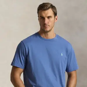 Ralph Lauren Jersey Crewneck T-shirt Carson Blue