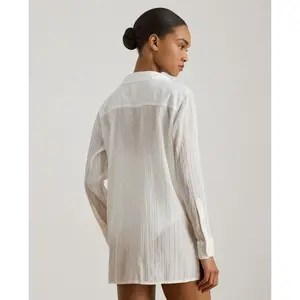 Ralph Lauren Crushed Cotton Camp Shirt Cover-up