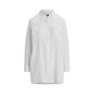 Ralph Lauren Crushed Cotton Camp Shirt Cover-up