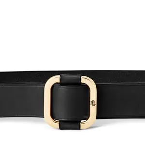 Ralph Lauren Slide-buckle Leather Belt - Black