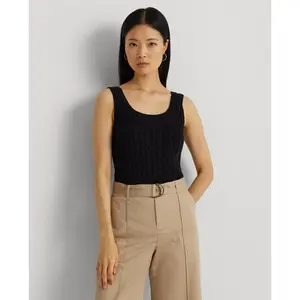 Ralph Lauren Cable-knit Sleeveless Sweater - Black