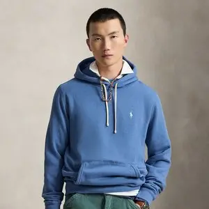 Ralph Lauren Fleece Hoodie With Embroidered Logo - Carson Blue