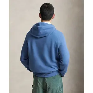 Ralph Lauren Fleece Hoodie With Embroidered Logo - Carson Blue