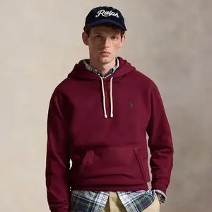 Ralph Lauren Fleece Hoodie With Embroidered Logo - Classic Wine