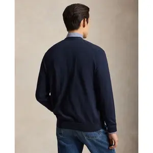 Ralph Lauren Cotton V-neck Cardigan - Hunter Navy