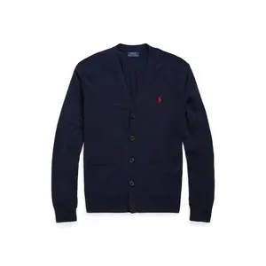 Ralph Lauren Cotton V-neck Cardigan - Hunter Navy
