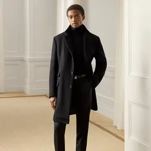 Ralph Lauren Gregory Hand-tailored Wool Serge Trouser - Black