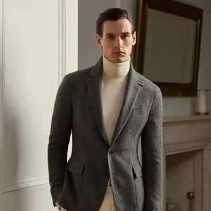Ralph Lauren Hadley Hand-tailored Cashmere Jacket - Medium Grey