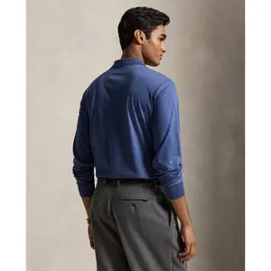 Ralph Lauren Classic Fit Soft Cotton Polo Shirt - Derby Blue Heather