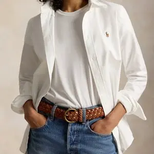 Ralph Lauren Braided Calfskin Belt - Cuoio