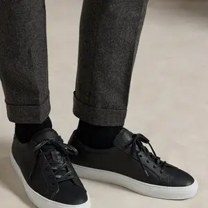 Ralph Lauren Jermain Leather Sneaker Black