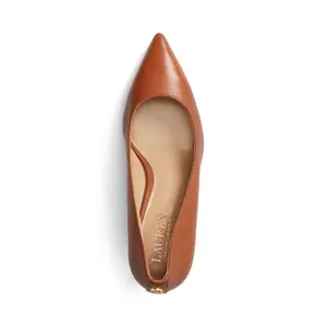 Ralph Lauren Lanette Leather Pump - Deep Saddle Tan