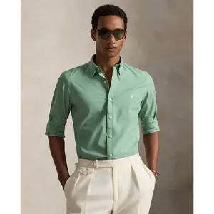 Ralph Lauren Slim Fit Stretch Poplin Shirt - Faded Mint