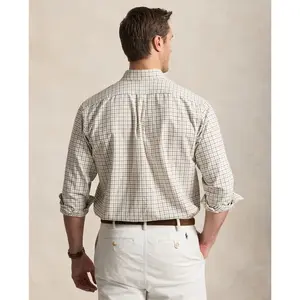 Ralph Lauren Tattersall Oxford Shirt - White Brown Multi