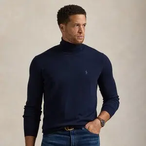 Ralph Lauren Washable Wool Turtleneck Sweater - Hunter Navy