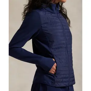 Ralph Lauren Rlx Hybrid French Terry Quilted Zip Jacket - Refined Navy
