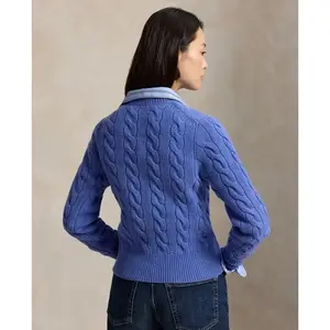 Ralph Lauren Cable-knit Wool-cashmere Cardigan - Dockside Blue Heather