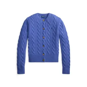 Ralph Lauren Cable-knit Wool-cashmere Cardigan - Dockside Blue Heather