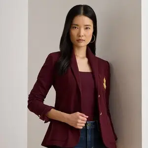 Ralph Lauren Bullion Jacquard Blazer - Dark Garnet