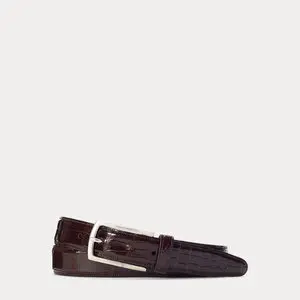 Ralph Lauren Alligator Belt - Brown