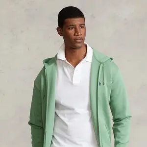 Ralph Lauren Double-knit Full-zip Hoodie - Outback Green