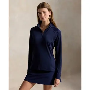 Ralph Lauren Rlx Stretch Jersey Quarter-zip Pullover - Refined Navy