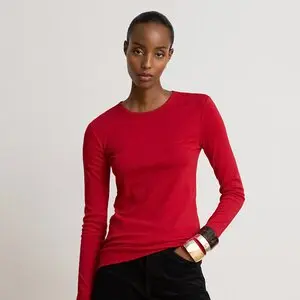 Ralph Lauren Stretch Cotton Long Sleeve Tee - Ralph Red
