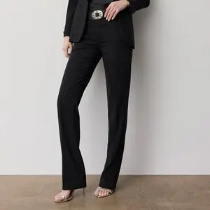 Ralph Lauren Seth Wool Crepe Tuxedo Pant - Black