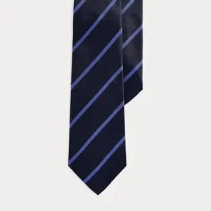 Ralph Lauren Striped Silk Repp Tie - Navy/blue