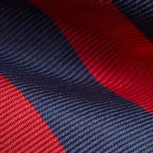 Ralph Lauren Striped Silk Repp Narrow Tie - Navy/red