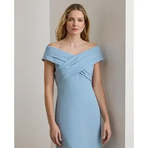 Ralph Lauren Off-the-shoulder Crepe Gown