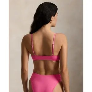Ralph Lauren Embroidered Pony Bikini Top - Desert Pink