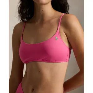Ralph Lauren Embroidered Pony Bikini Top - Desert Pink