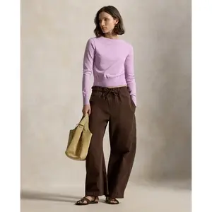 Ralph Lauren Cotton-blend Boatneck Sweater - Soft Lilac