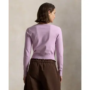 Ralph Lauren Cotton-blend Boatneck Sweater - Soft Lilac