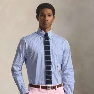 Ralph Lauren Classic Fit Striped Poplin Shirt - Blue/white