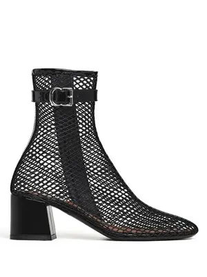 Alaïa Fishnet 55 Ankle Boots - Black