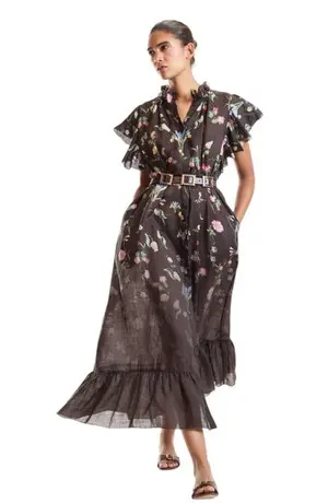 Cynthia Rowley Ramie Kaftan - Brown