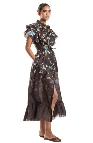 Cynthia Rowley Ramie Kaftan - Brown