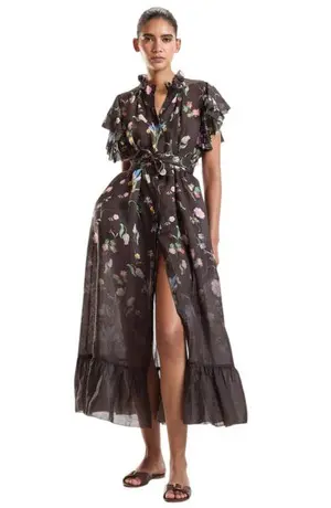 Cynthia Rowley Ramie Kaftan - Brown