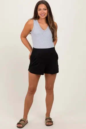 PINKBLUSH Maternity Rounded Hem Shorts