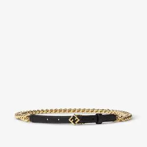 Fendi Ff Diamonds Belt - Black