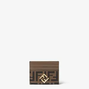 Fendi Ff Diamonds Card Case - Brown