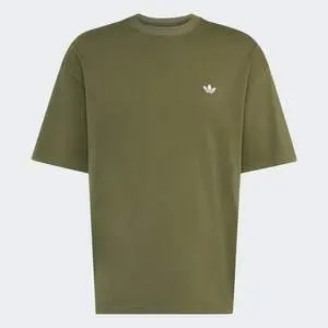 Adidas Trefoil Essentials Washed Loose Dropped Shoulder Tee Dark Green - Night Cargo