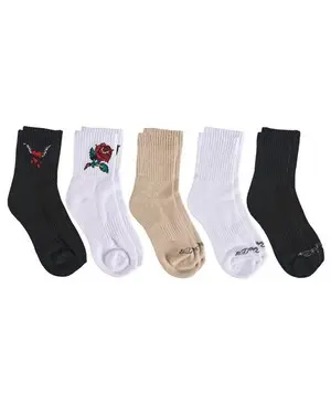 Ed Hardy Rose Print Socks