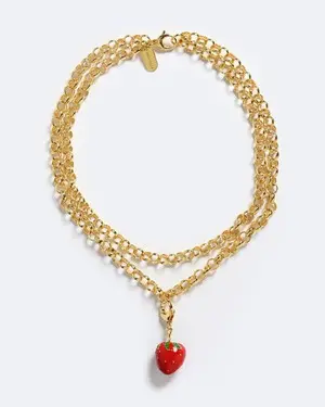 EMMA PILLS Juicy Af Necklace - Red
