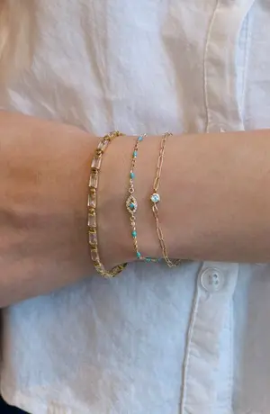 Anzie Evil Eye Pavé Diamond Bracelet