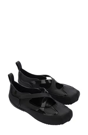 Melissa Aira Water Resistant Mary Jane Sneaker - Black